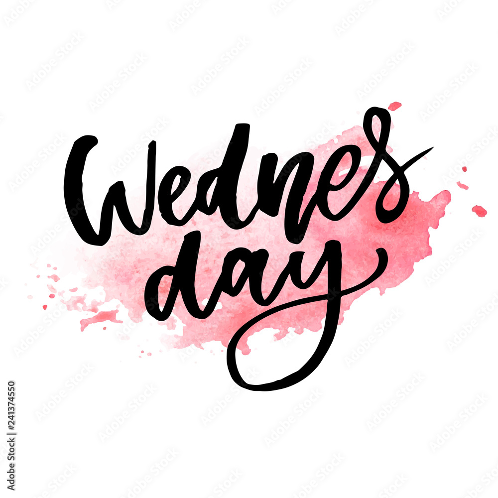 Vetor de Wednesday. It s like a middle finger of the week. Brush ...