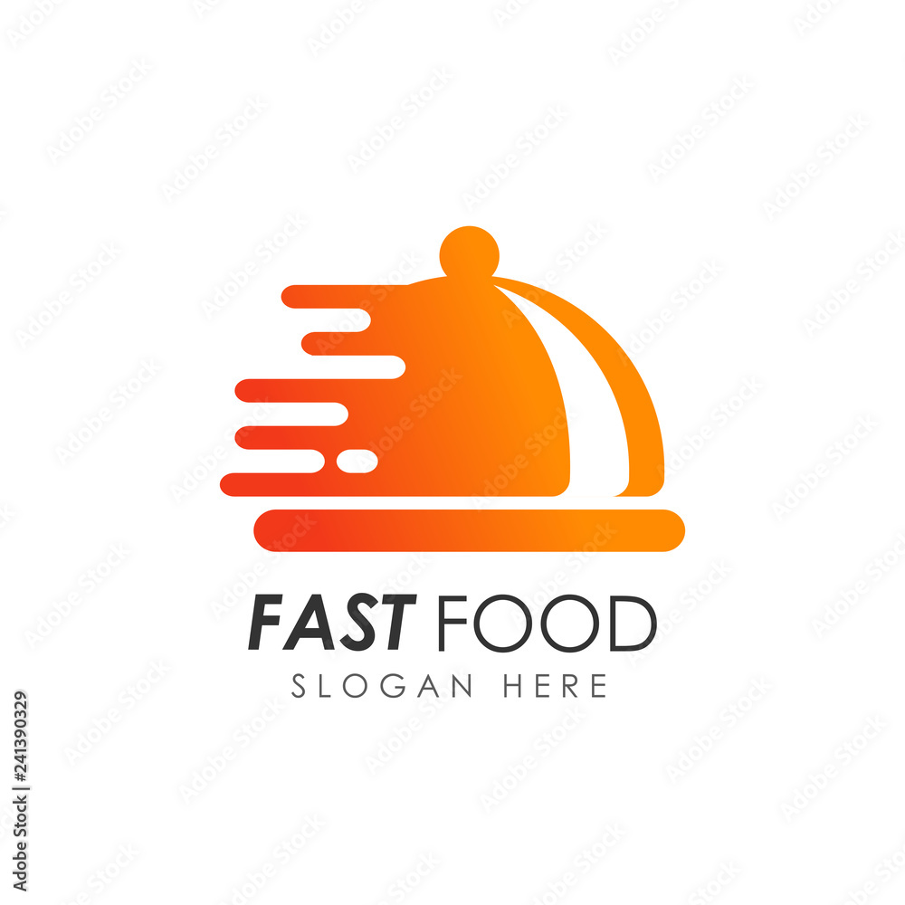 fast food logo design. food delivery logo Stock Vector | Adobe Stock