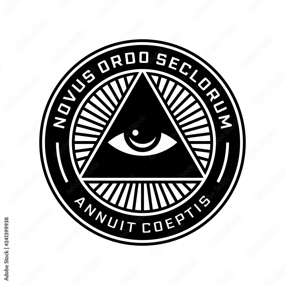 New World Order Symbol with All-Seeing Eye of Providence. Novus Ordo ...