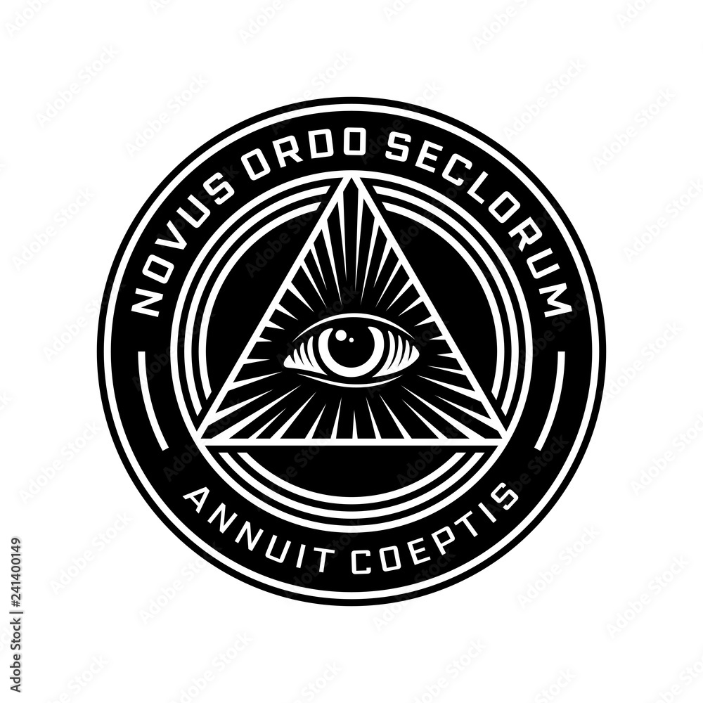 New World Order Symbol with All-Seeing Eye of Providence. Novus Ordo ...