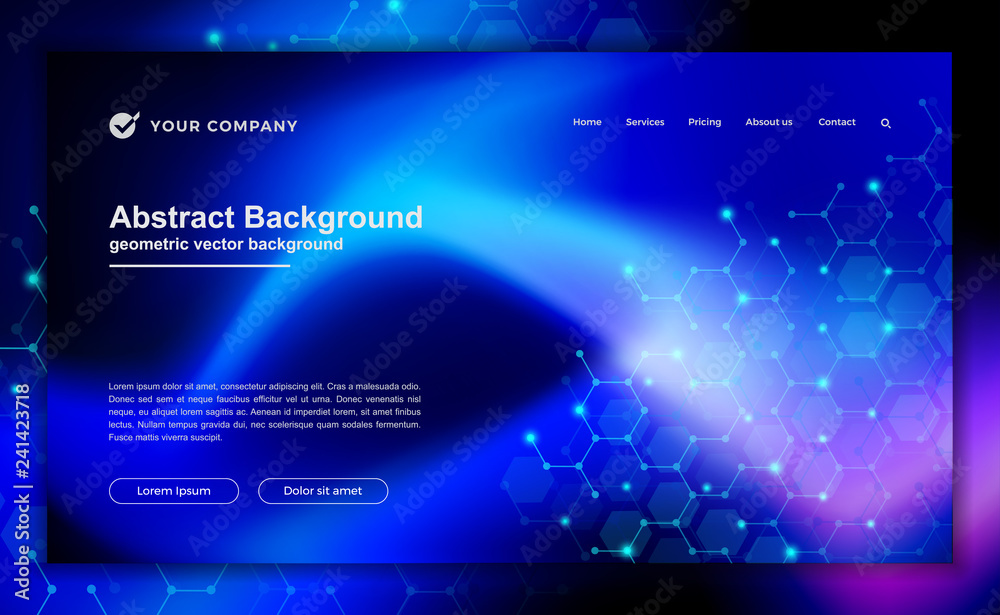 Abstract, modern dynamic background for your landing page design ...