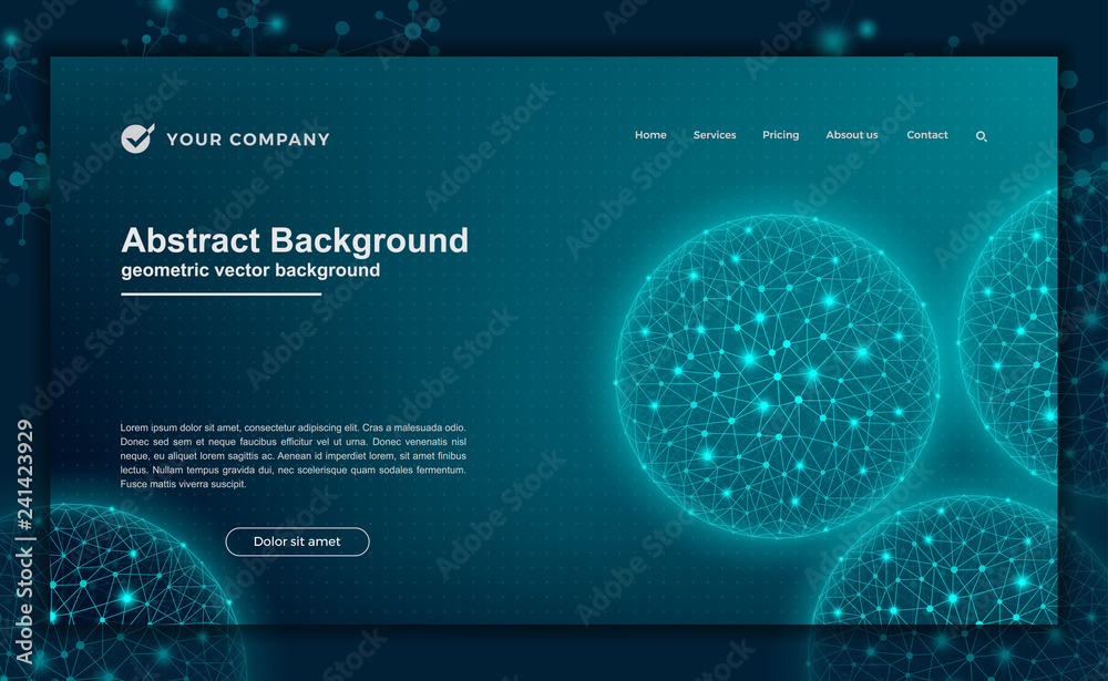 Abstract, modern dynamic background for your landing page design ...