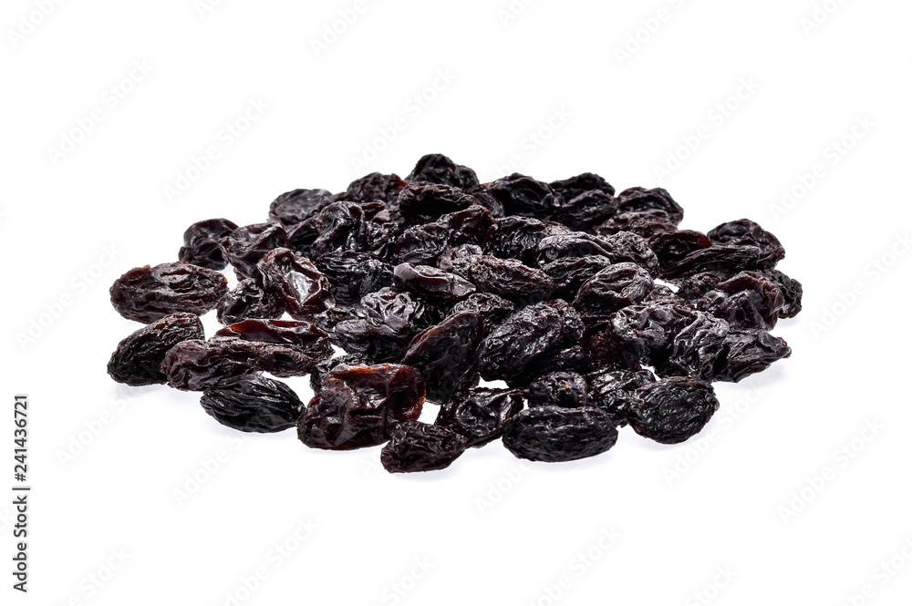 black raisins isolated on white background Stock Photo | Adobe Stock