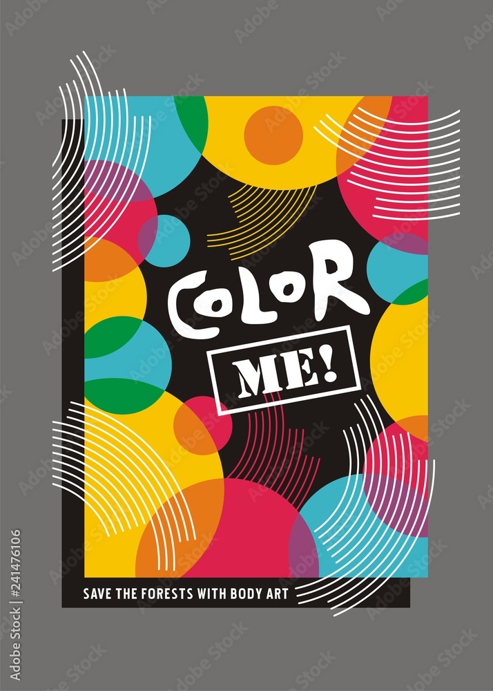 Colorful abstract background with text placeholder. Graphic design ...