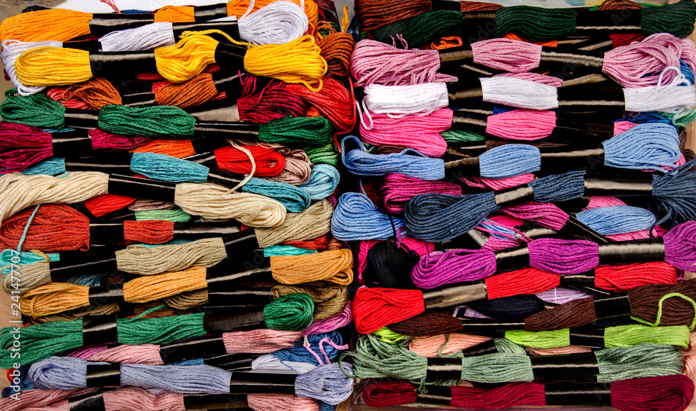 embroidery floss threads Stock Photo | Adobe Stock