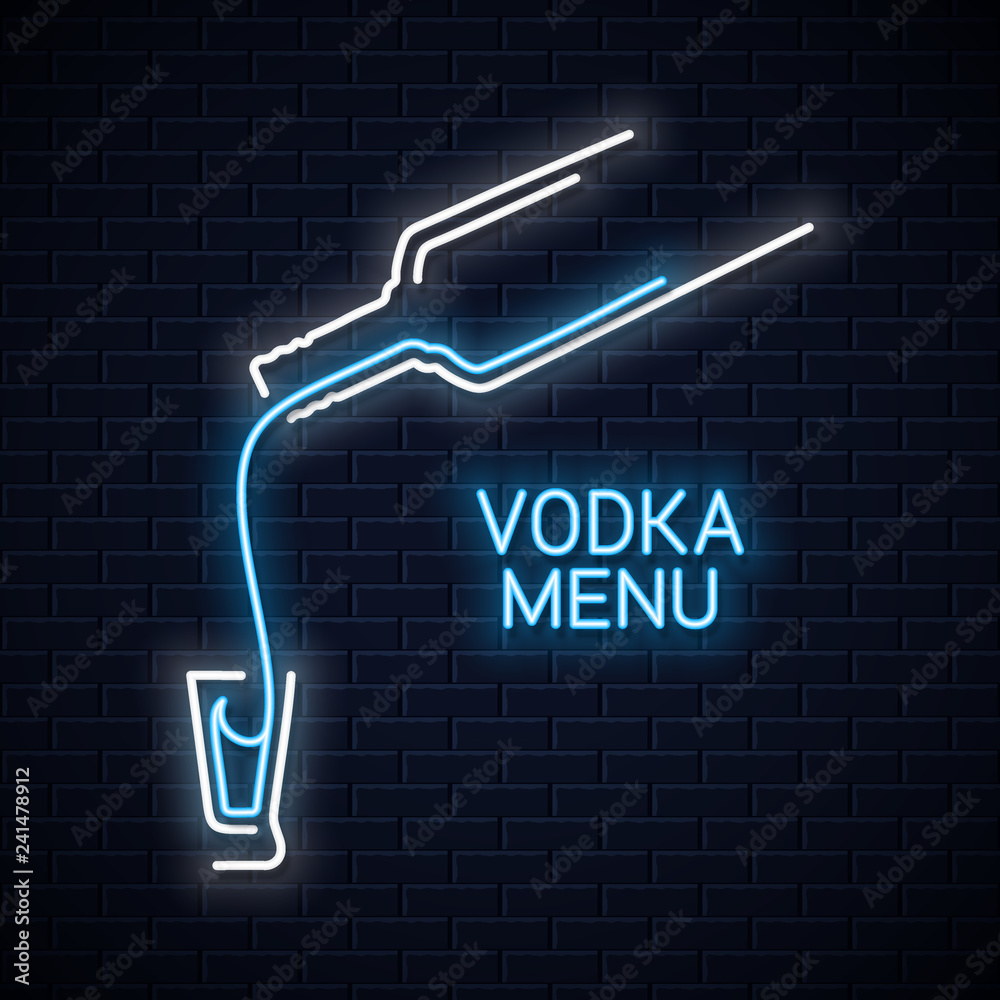 Neon Vodka Bottles