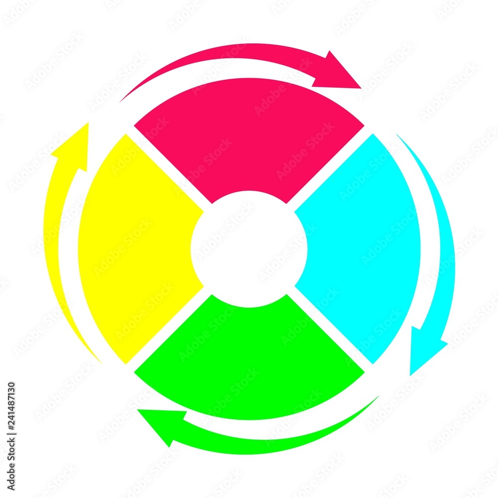 Illustration of blank business strategy process flow concept ...
