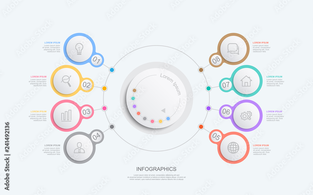 Business infographic and data visualization. Vector abstract ...