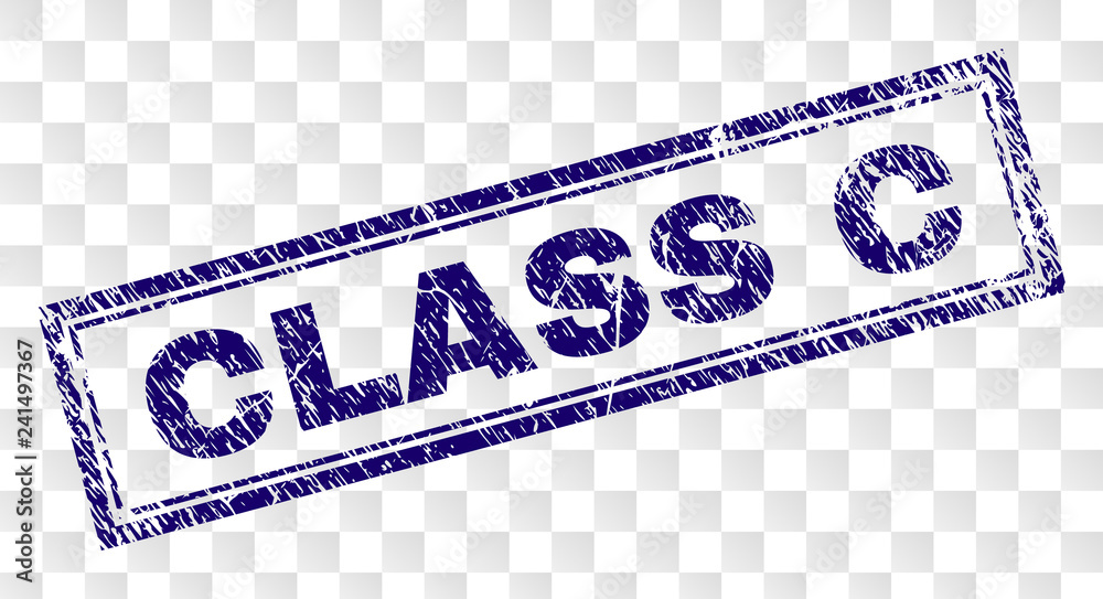 Vecteur Stock CLASS C stamp seal print with dirty style and double ...