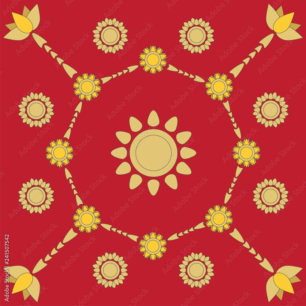 Thai Art Pattern for background wallpaper Stock Vector | Adobe Stock