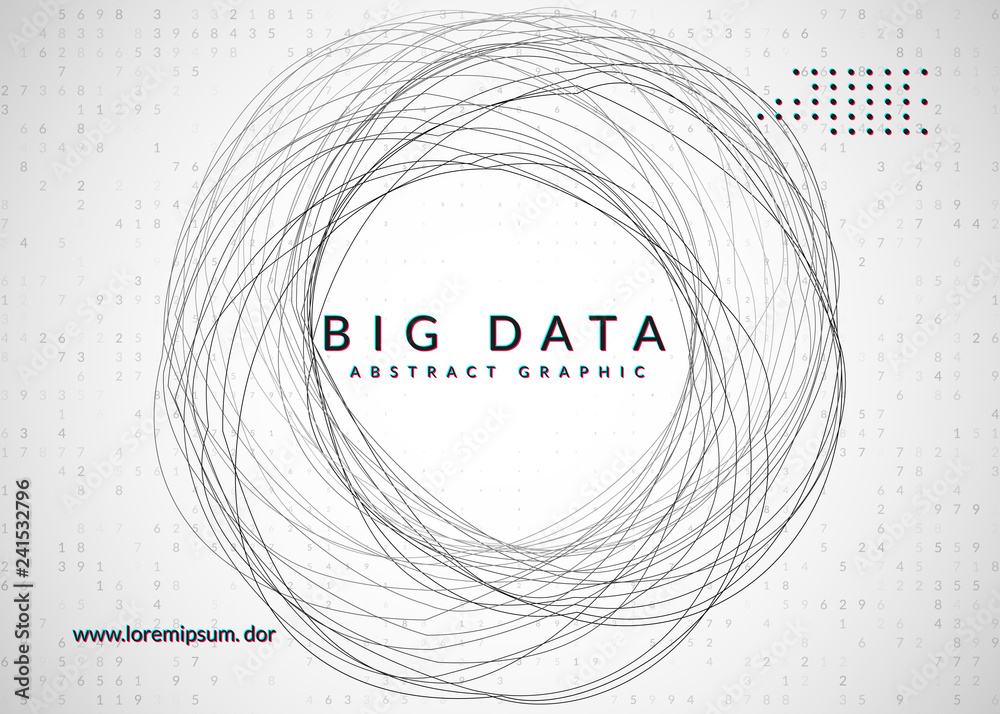 Big data background. Technology for visualization, artificial ...