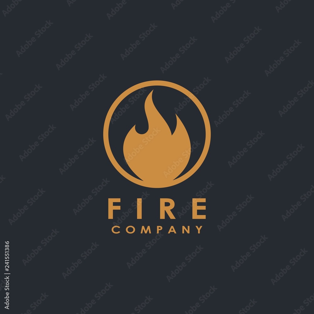 fire logo template Stock Vector | Adobe Stock