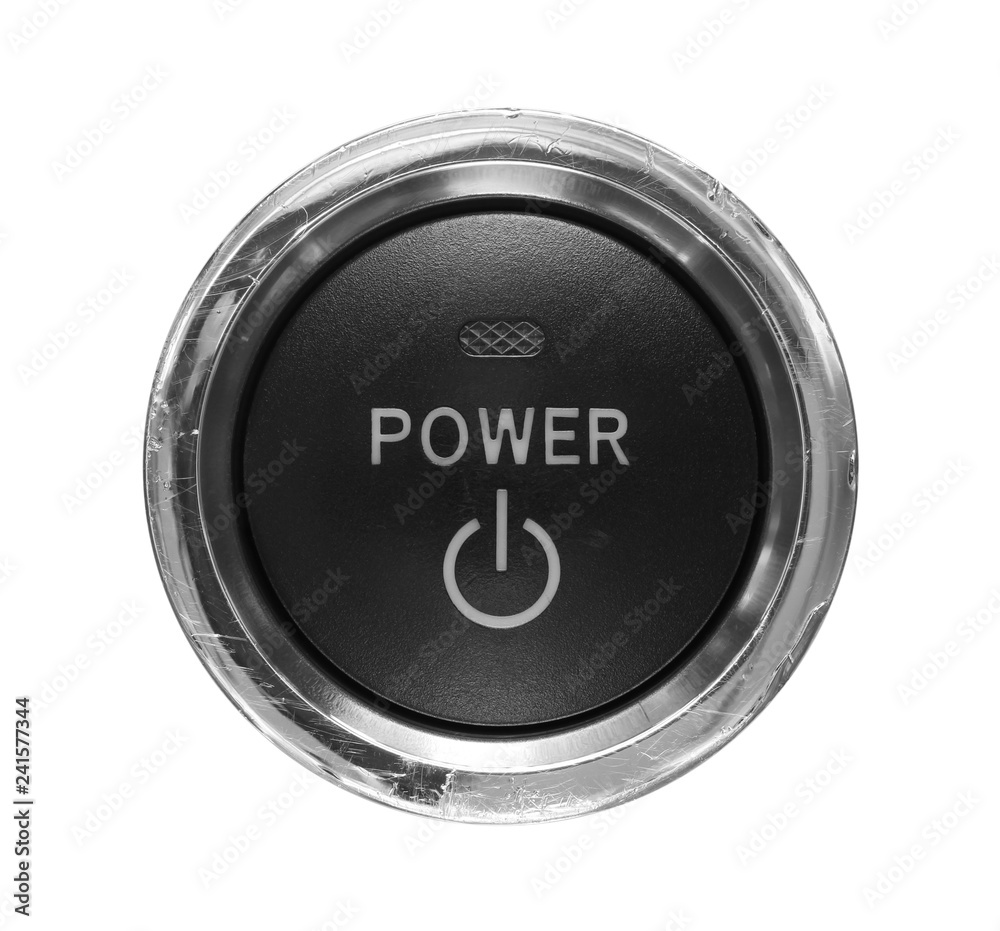 Car power button, scratched engine start stop switch (with clipping ...