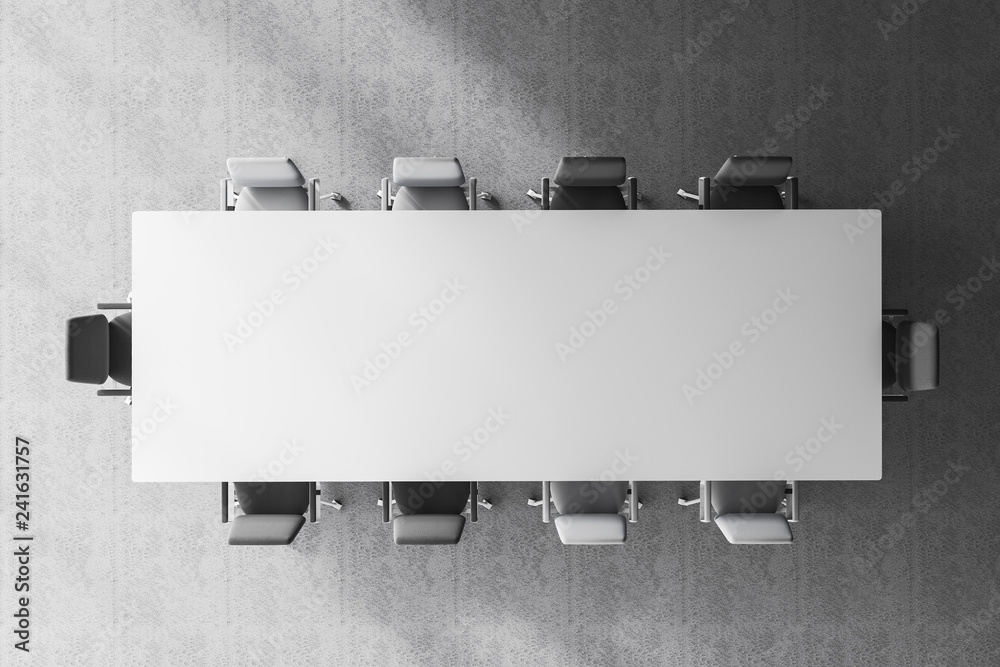 Top view of meeting room table Stock Illustration | Adobe Stock