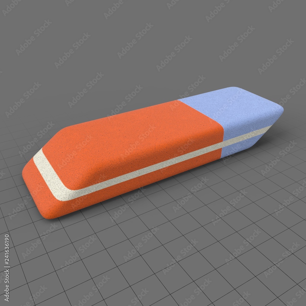 Classic eraser Stock 3D asset | Adobe Stock