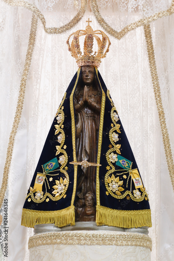 Statue of the image of Our Lady of Aparecida Stock Photo | Adobe Stock
