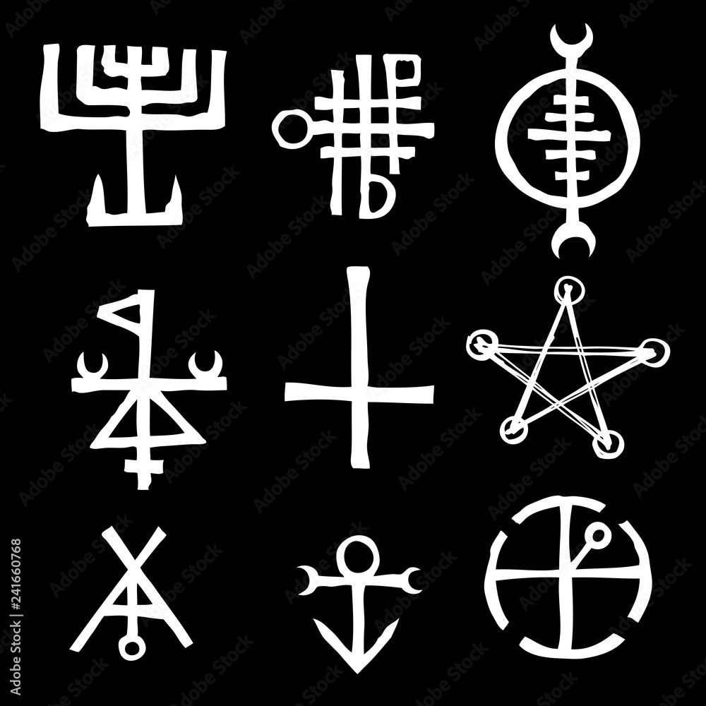 Wiccan symbols imaginary cross symbols, inspired by antichrist ...