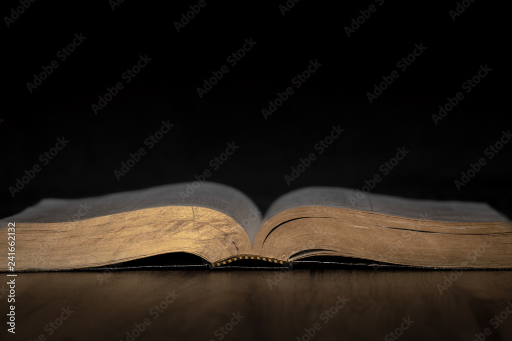 Open Book Black Background