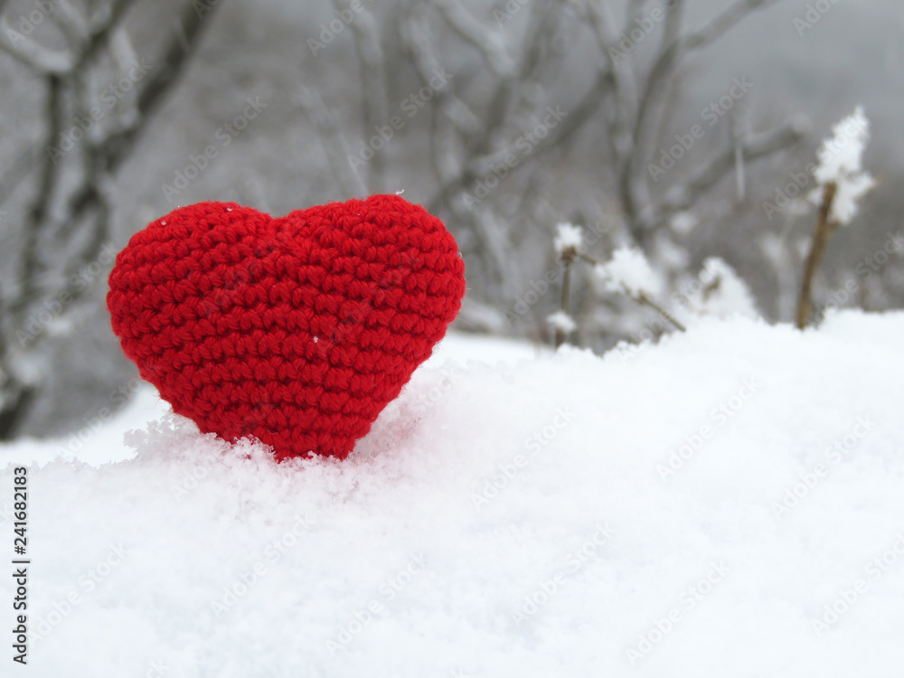 Bloody Heart In Snow