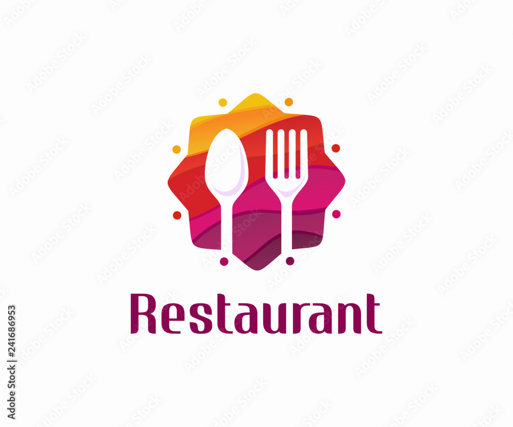 star Restaurant logo design concept, Restaurant logo template Stock ...
