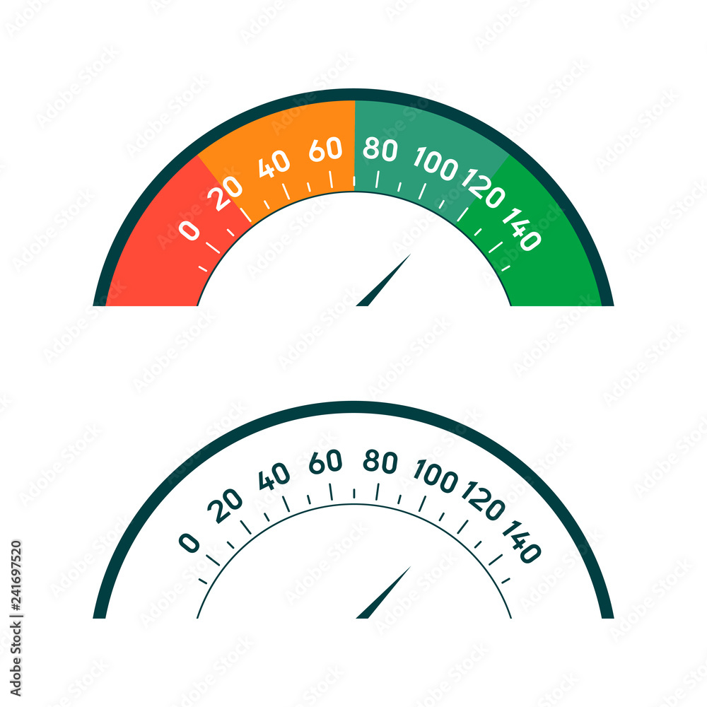 Speedometer or general gauge, dial template for measuring, comparison ...