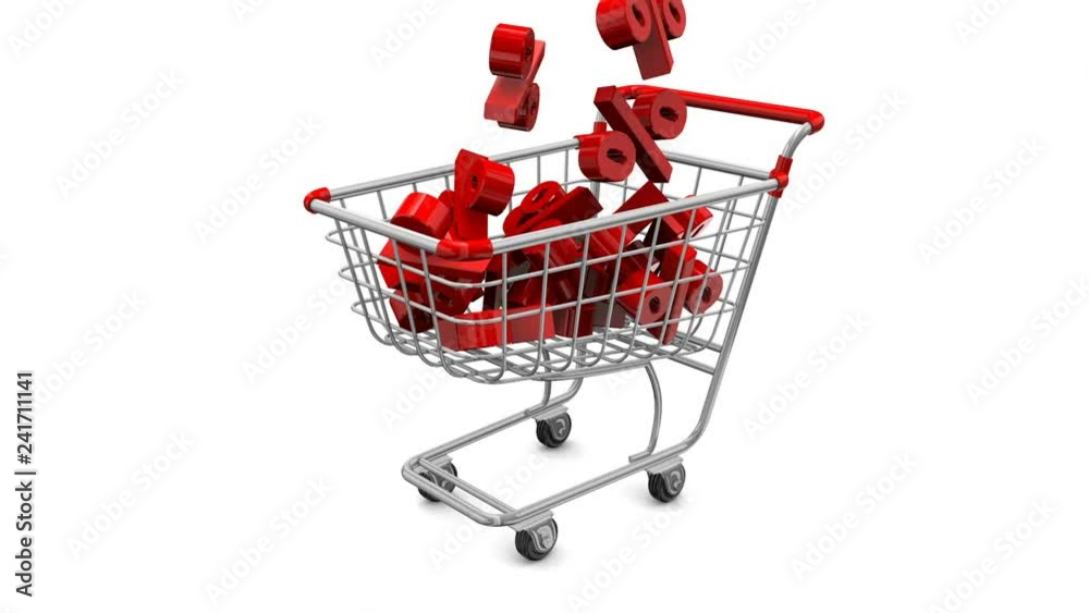 Great holiday sale at a discount. Animated shopping carts with red ...