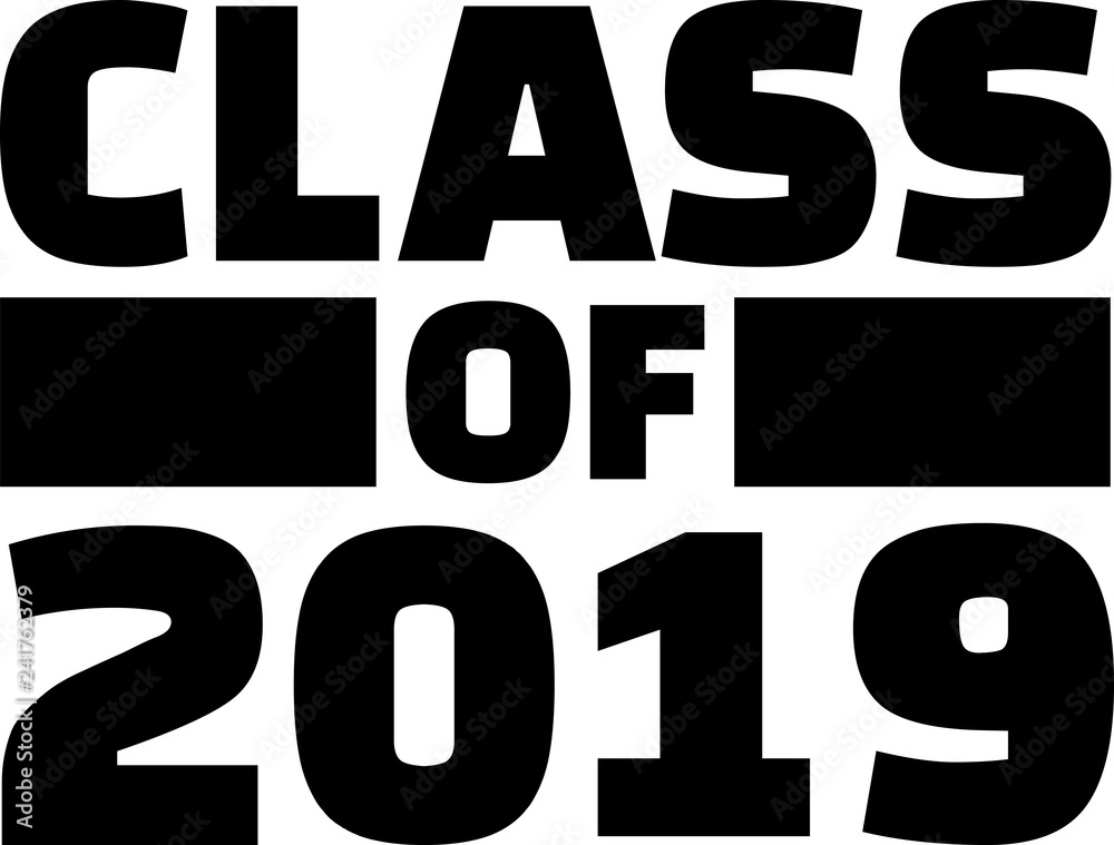 Class of 2019 quad in black Stock Vector | Adobe Stock