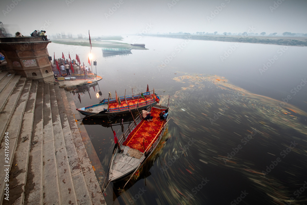 Vrindavan, India: The Jumuna River in the holy city of Vrindavan ...