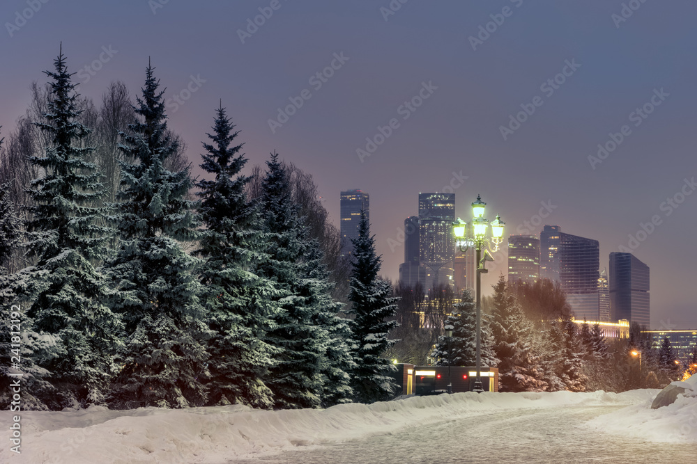 Moscow City International Business Center. Modern skyscrapers in Moscow ...