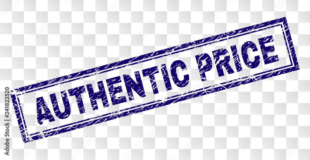 AUTHENTIC PRICE stamp seal print with rubber print style and double ...