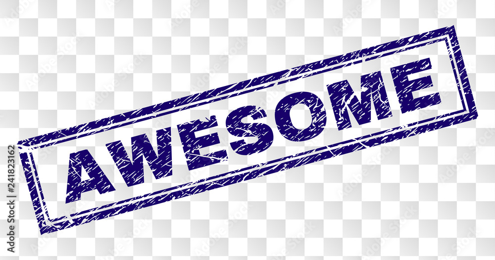 AWESOME stamp seal imprint with rubber print style and double framed ...