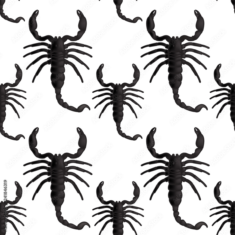 Scorpion seamless pattern. Vector. Stock Vector | Adobe Stock