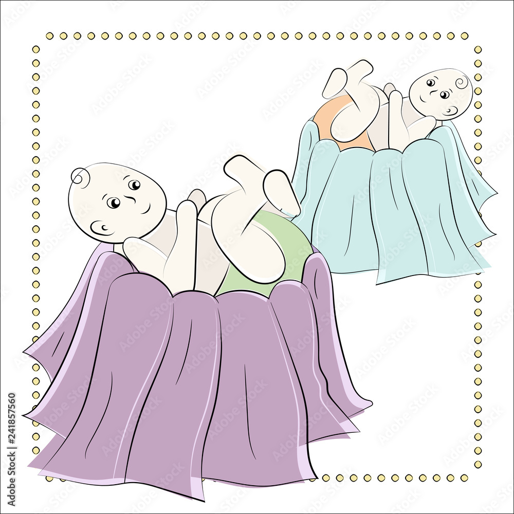 Baptism of the child in the church, christening. Vector set of isolated ...