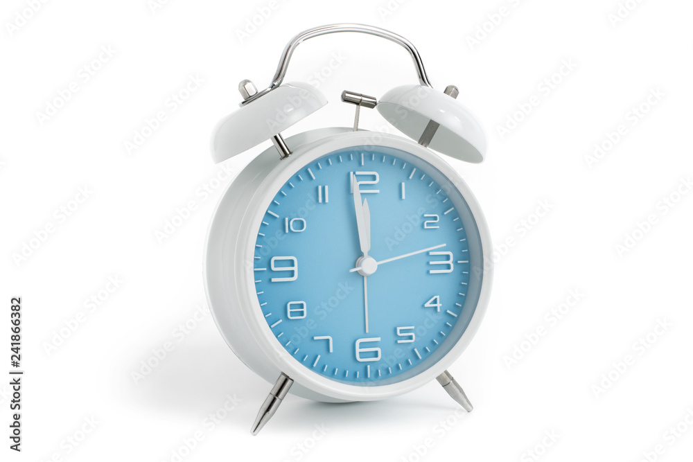 Table alarm clock with time 1 minute to 12 hours with blue clock face ...