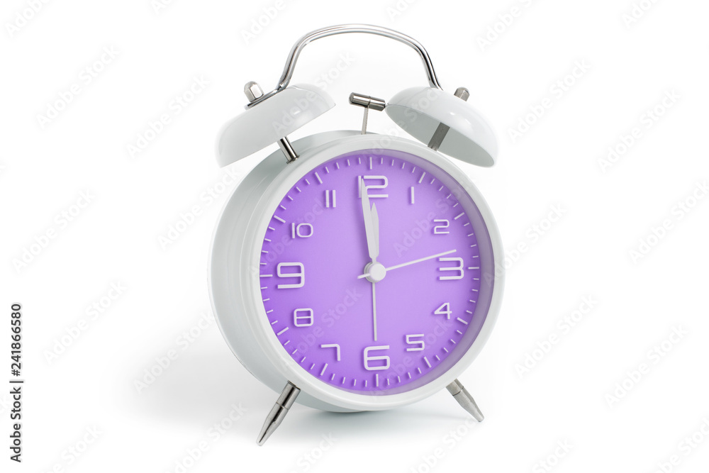 Table alarm clock with time 1 minute to 12 hours with purple clock face ...