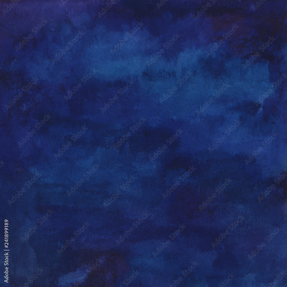 Hand painted watercolor abstract navy blue background for your design ...