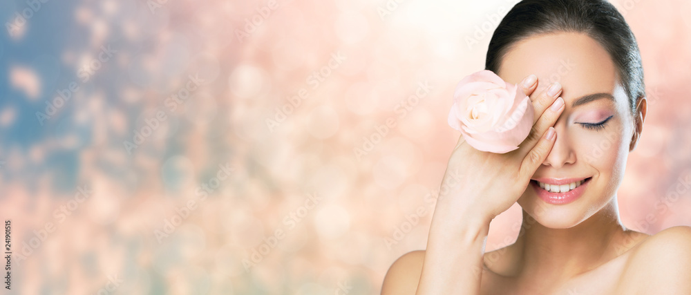 Brunette beauty in light makeup. Stock Photo | Adobe Stock