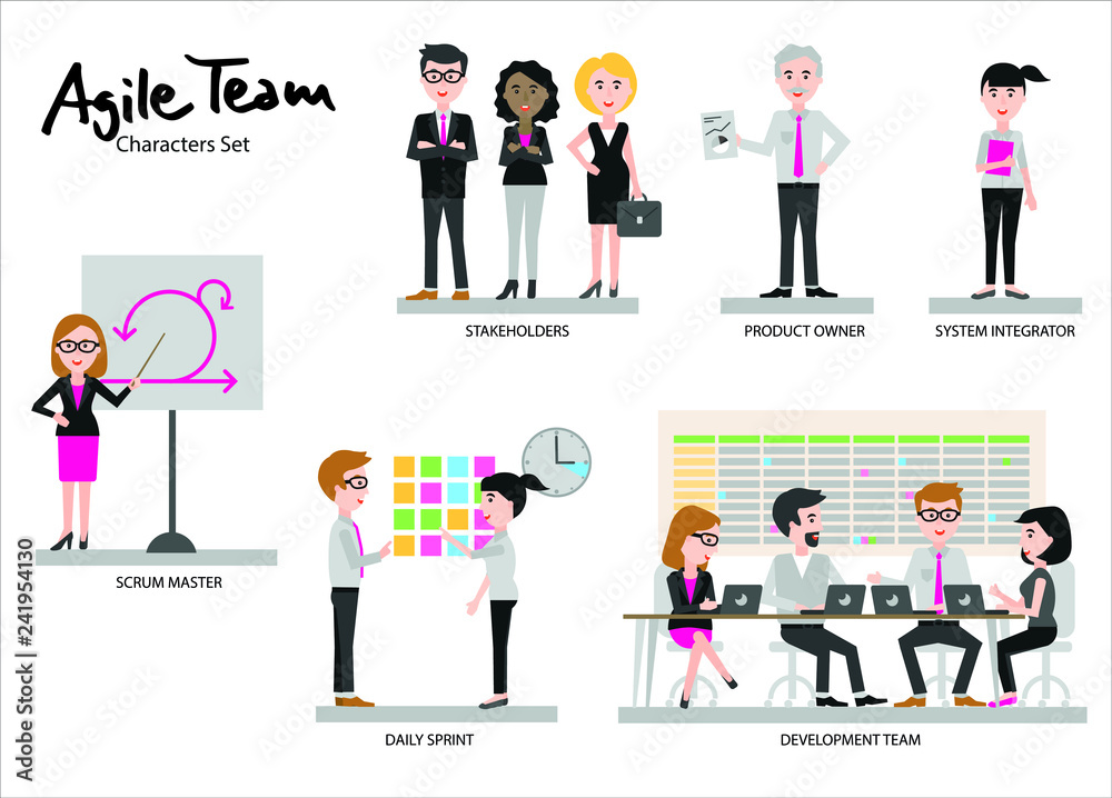 Agile Team Stock Vector | Adobe Stock Agile Team Stock Vector | Adobe Stock