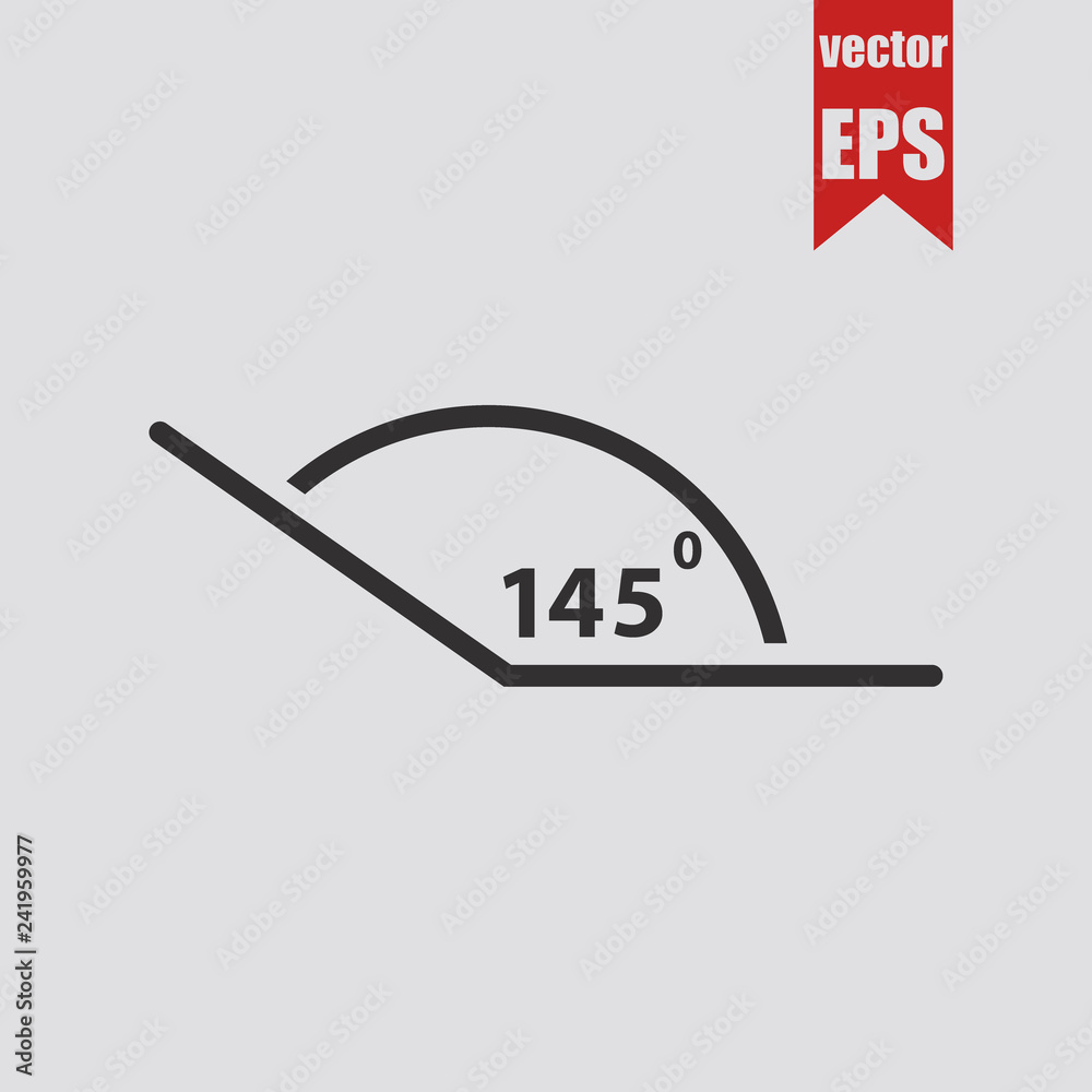 Angle of 145 degrees icon.Vector illustration. เวกเตอร์สต็อก | Adobe Stock