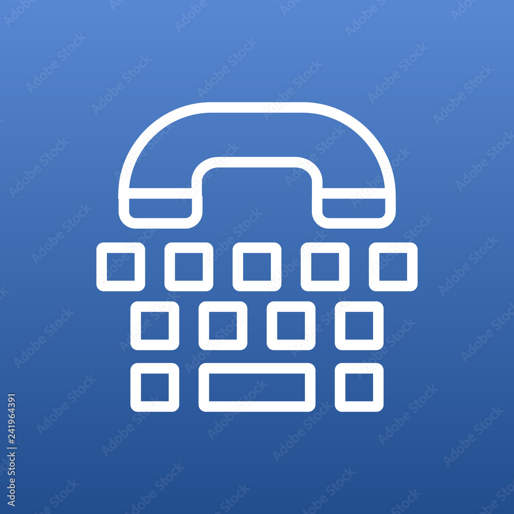 Isolated phone icon line symbol on clean background. Vector tty element ...