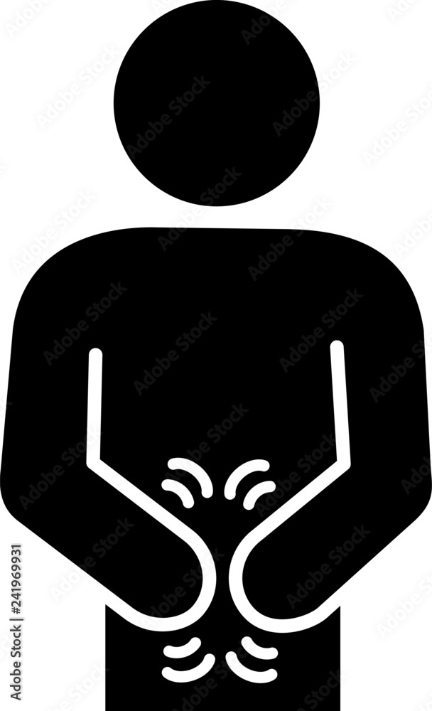 Indigestion glyph icon Stock Vector | Adobe Stock