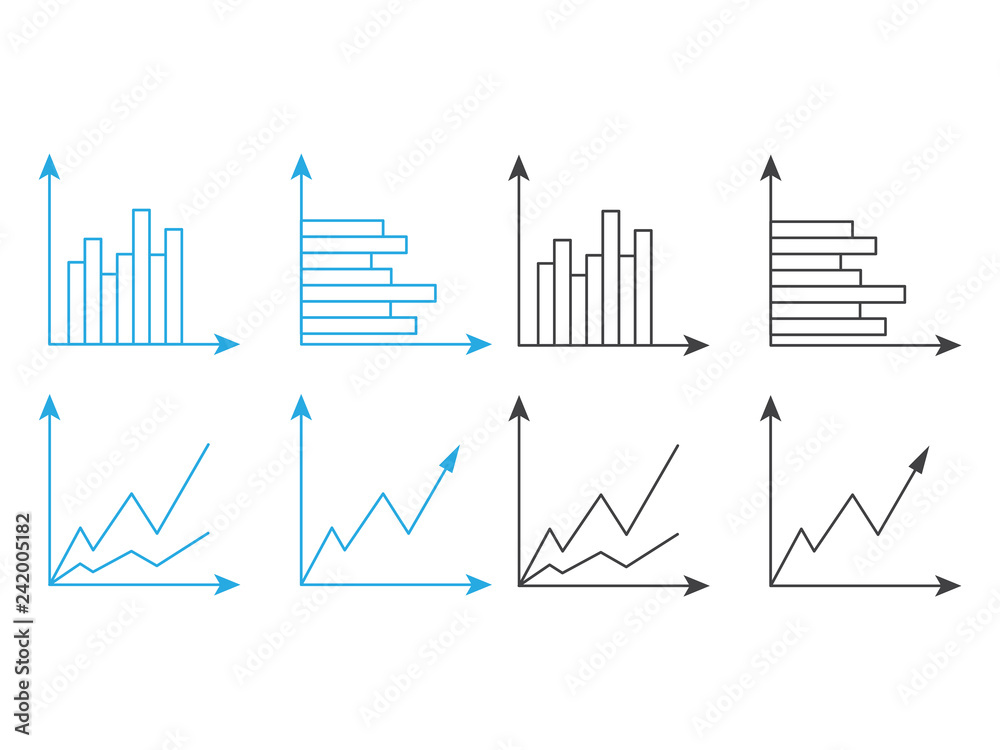 Sketch business graphic. Charts vector doodle infographics Stock Vector ...