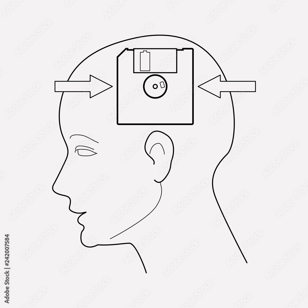Memorization icon line element. Vector illustration of memorization ... Memorization icon line element. Vector illustration of memorization ...