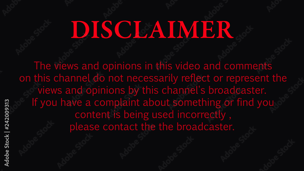 disclaimer for video Stock Vector | Adobe Stock
