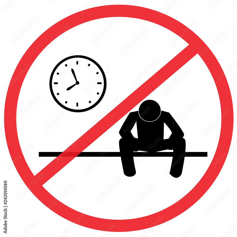 No Sleeping Sign