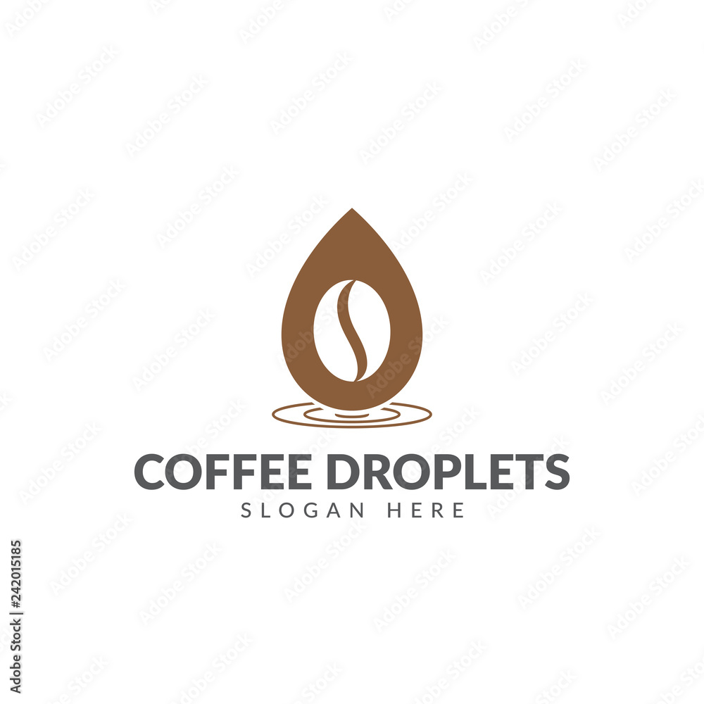 Coffee logo, coffee droplet logo template Stock Vector | Adobe Stock