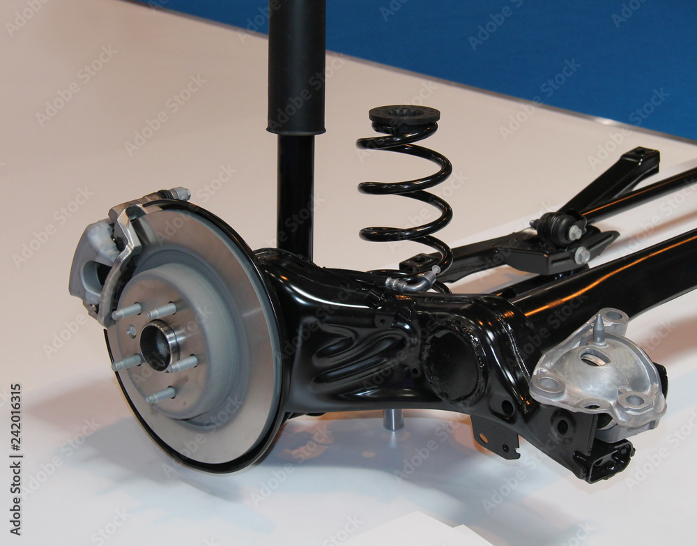 Cutaway Display of a Vehicle Brake and Suspension Unit. Stock-Foto ...