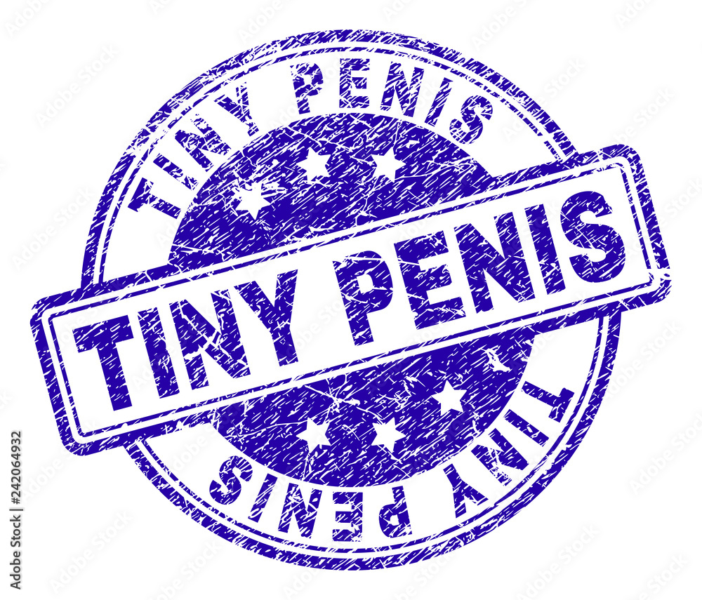 Tiny Penis Stamp Seal Imprint With Grunge Texture Designed With