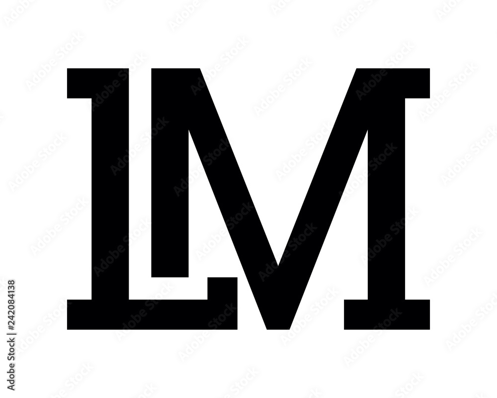 LM letter black logo icon template Stock Vector | Adobe Stock