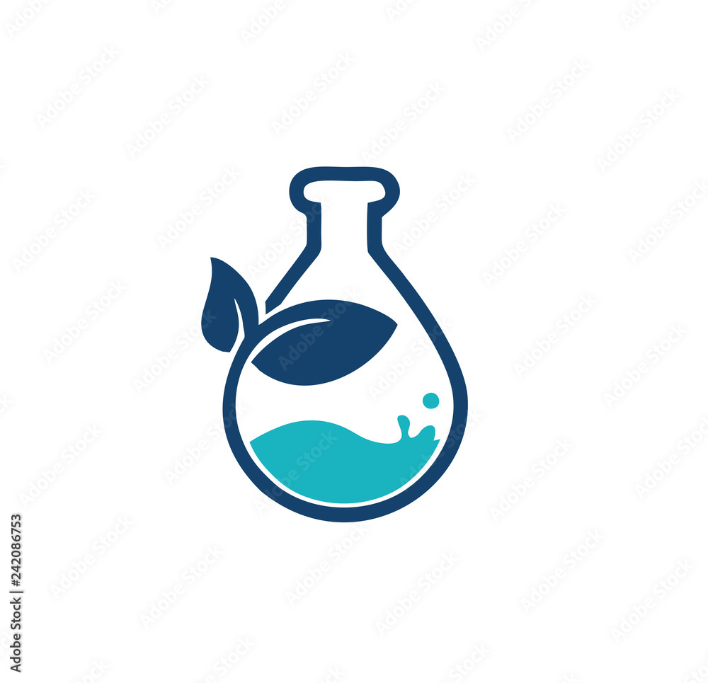 plant with lab logo Stock Vector | Adobe Stock